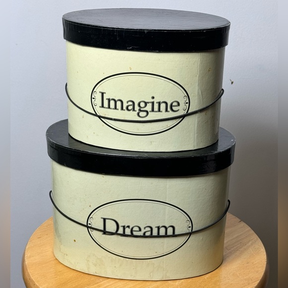 Storage & Organization | Vintage Trend Oval Boxes | Poshmark